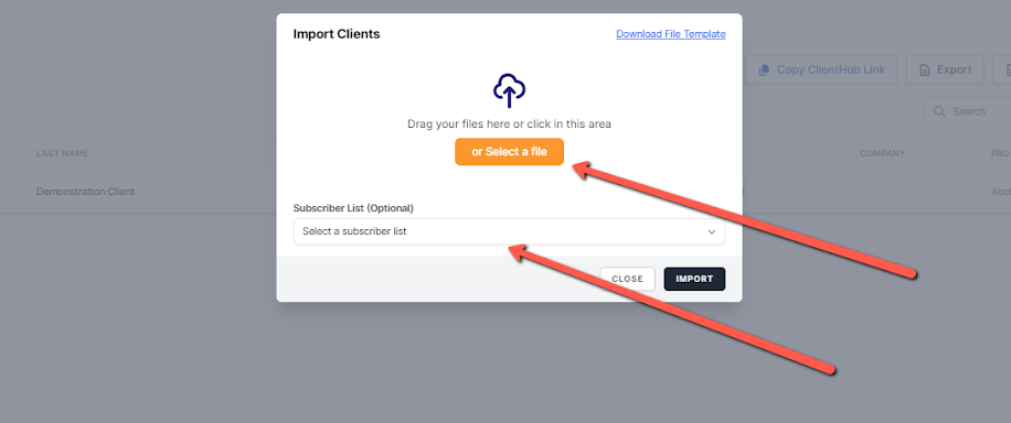 How to add/upload new clients