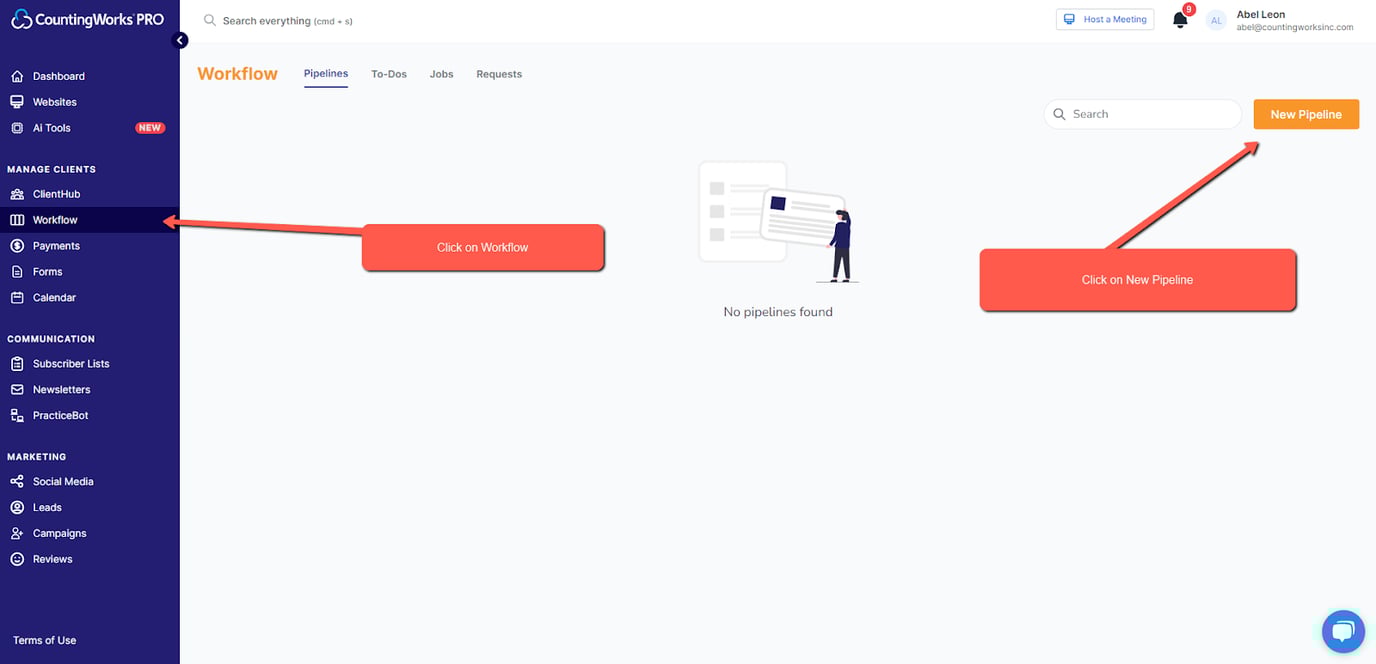 ClientHub - WorkFlow: Setting Up Automations